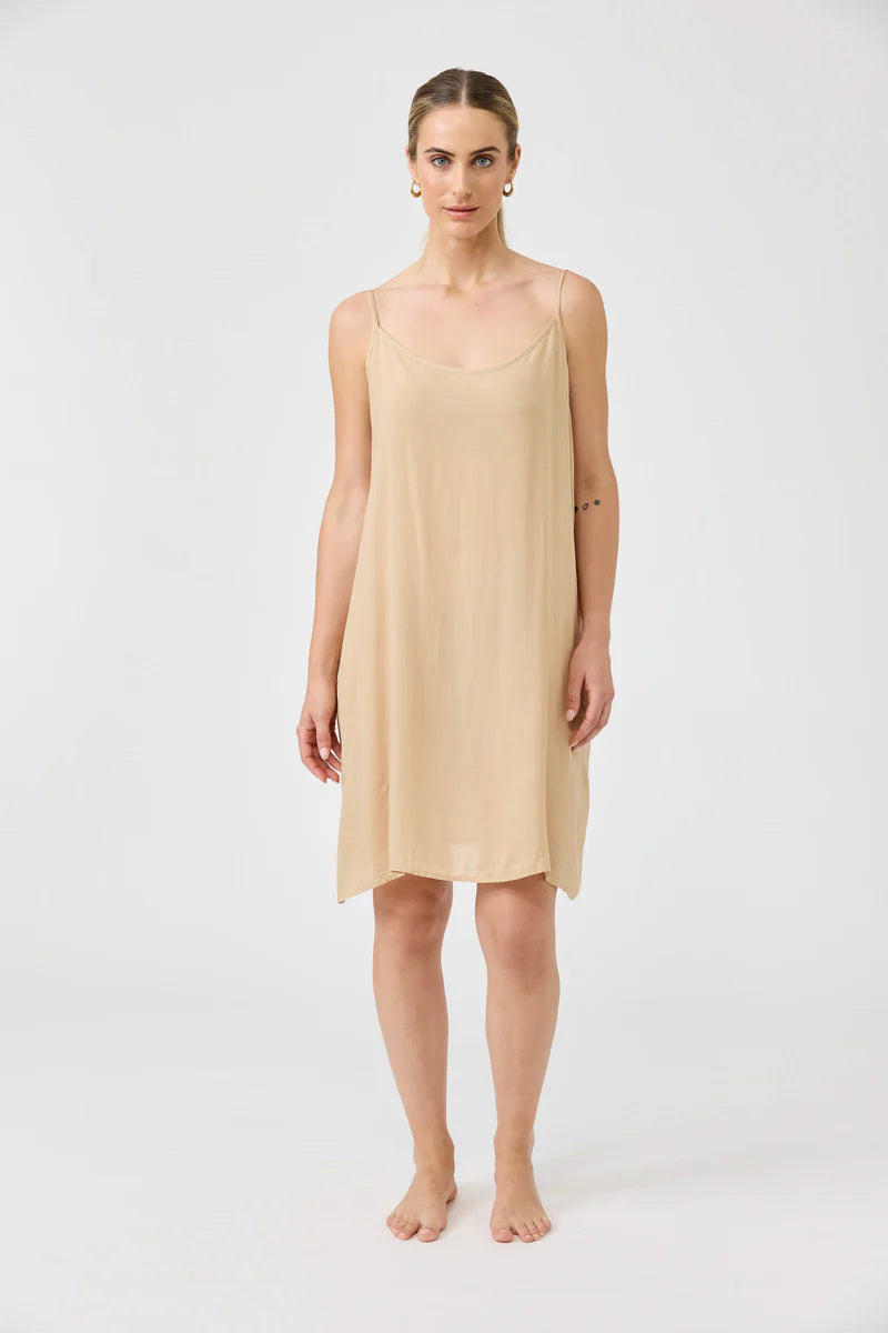 Eb & Ive - Studio Slip Dress - Tusk Nude SHOP ONLINE - AFTERPAY – Tea Lily